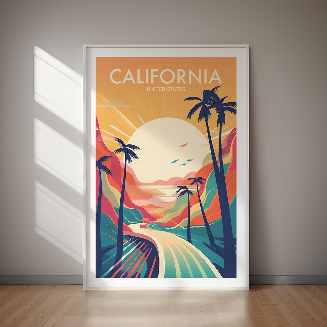 CALIFORNIA Printable Poster, USA, Travel Poster Print, Poster, Art ...