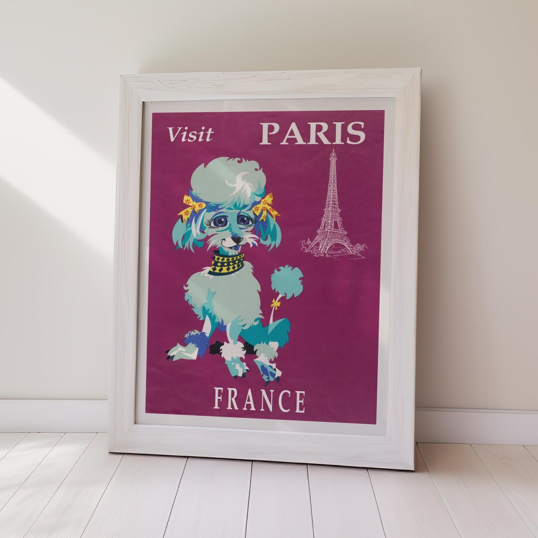 VISIT PARIS Vintage Printable Poster, Digital Download, Instant ...