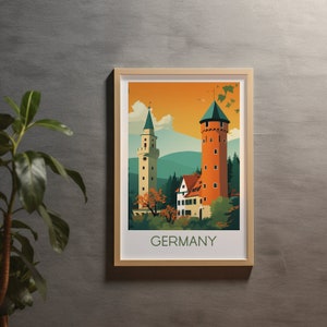 PRINTABLE GERMANY Travel Poster, Poster Print, Digital Download, Wall ...