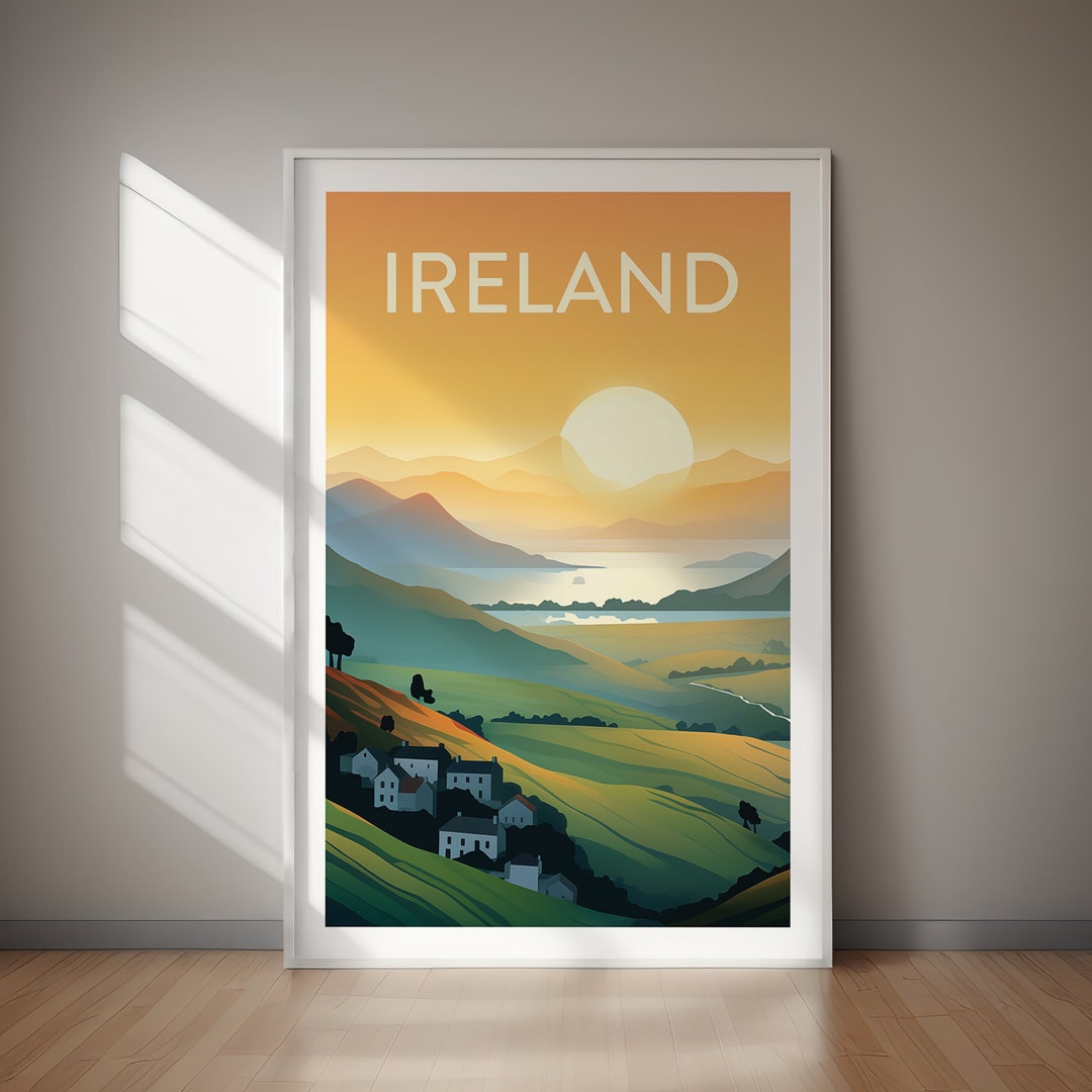 IRELAND PRINTABLE Travel Poster, Travel Print, Printable Art, Art Print ...