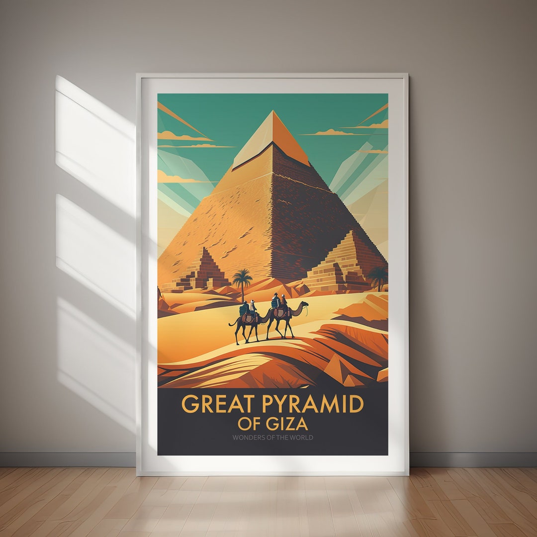 Great Pyramid of Giza Printable Poster | Egypt Travel Art, Digital ...