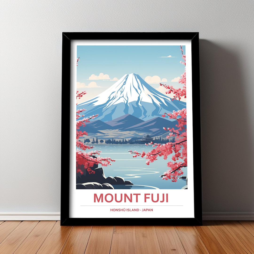 MOUNT FUJI Poster, Travel Poster, Print, Poster Print, Art, Gift, Wall ...