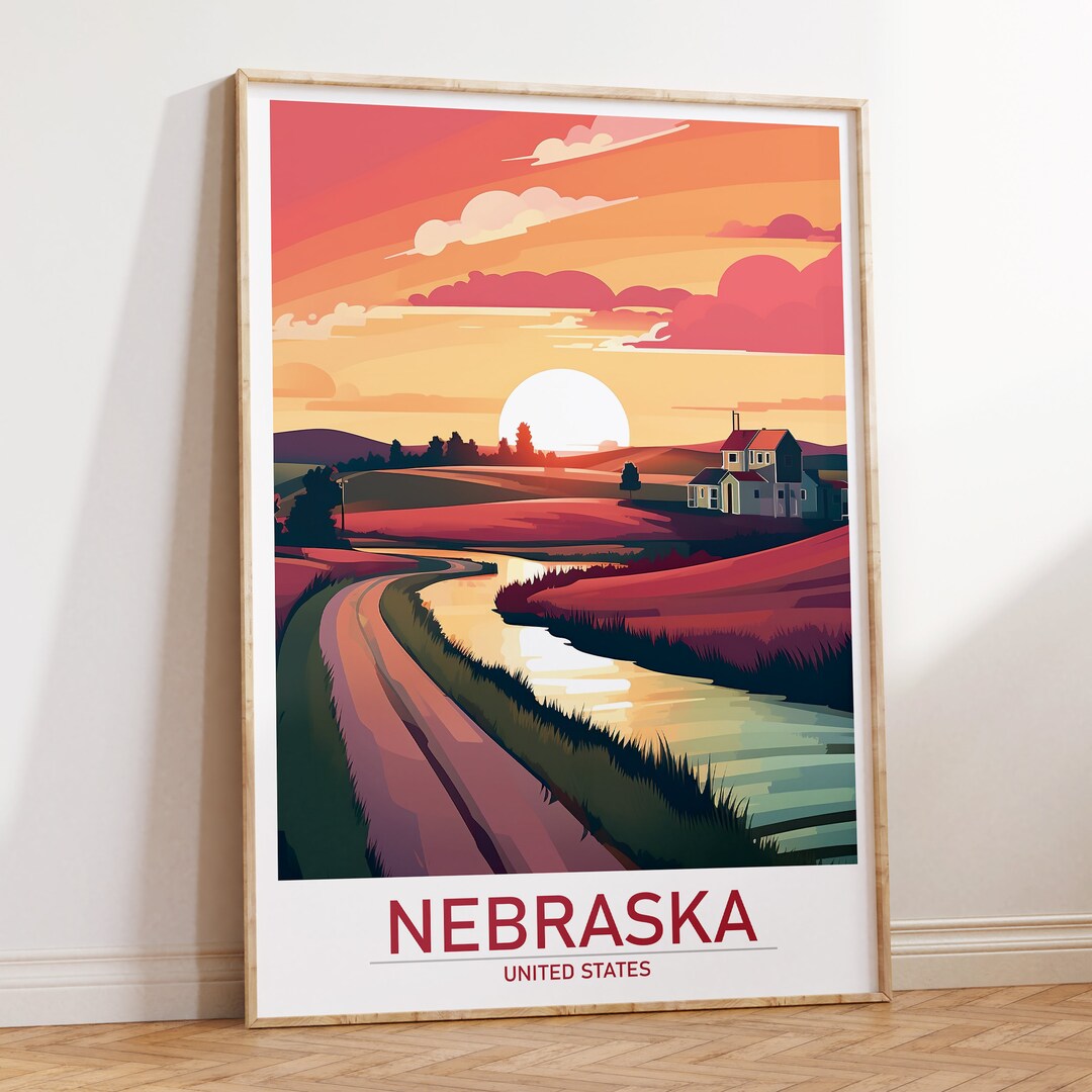 PRINTABLE NEBRASKA Poster, Travel Art, Poster Print, Digital Art, Wall ...