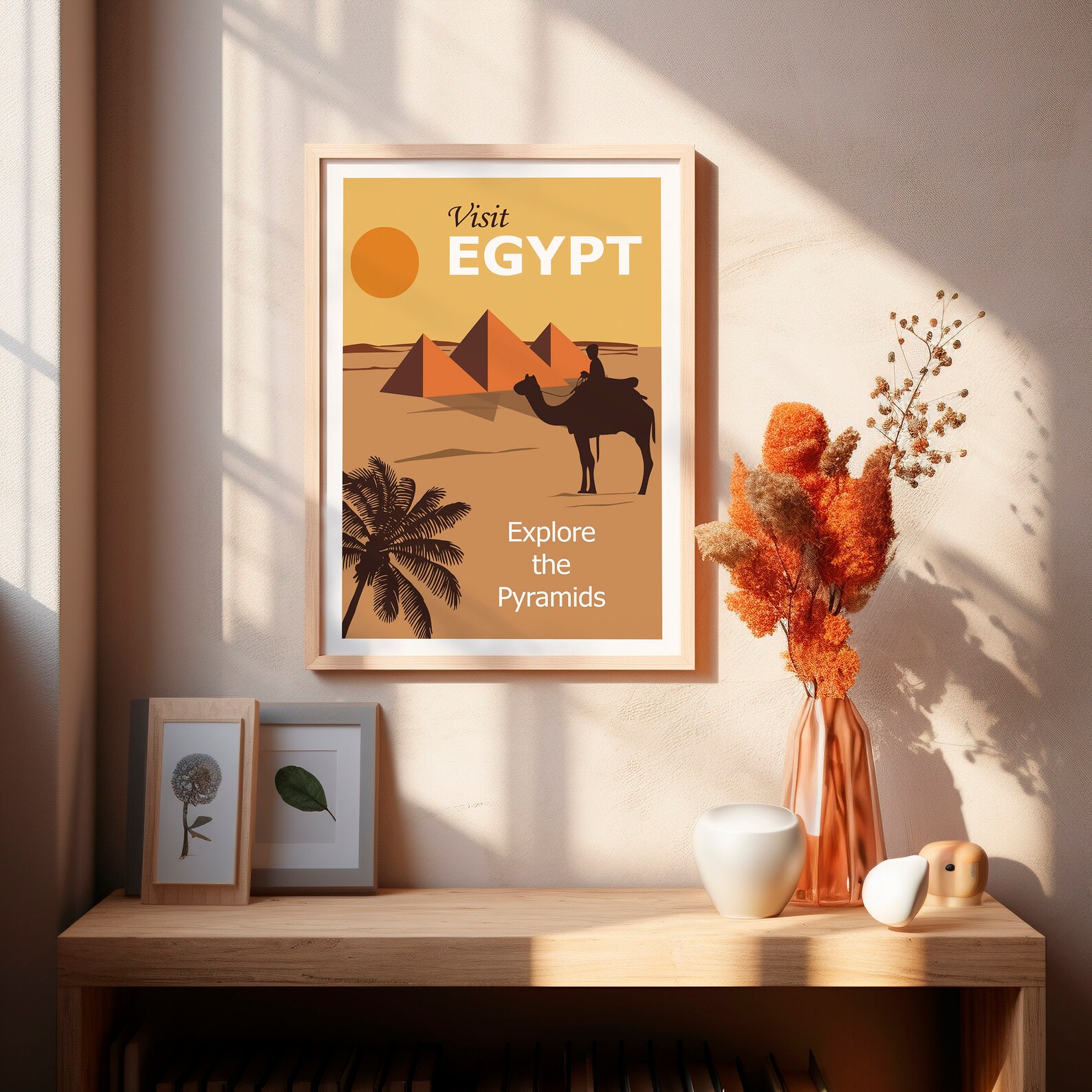 Visit Egypt Poster Pyramids Travel Art (digital Download) Printable ...