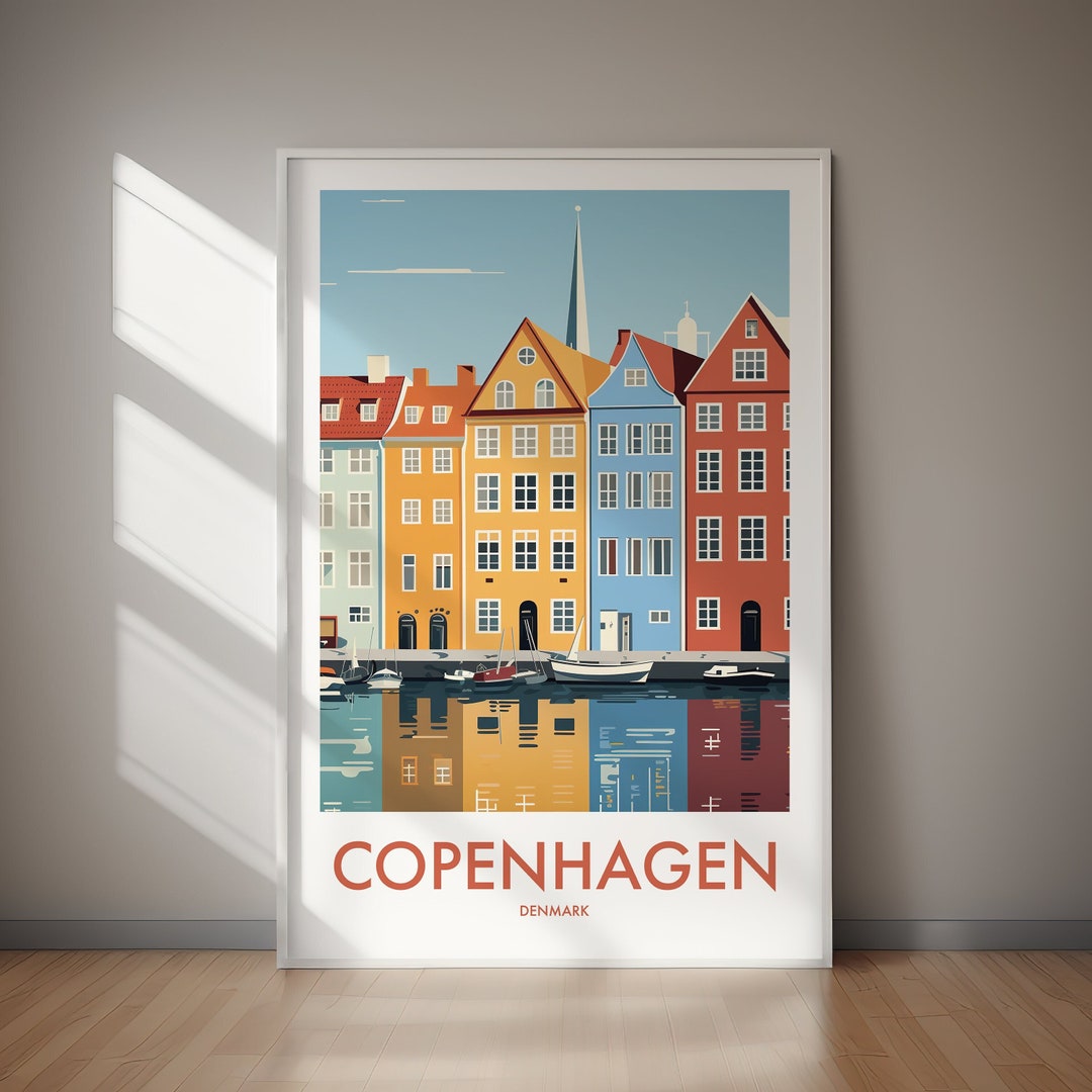 Copenhagen PRINTABLE Poster, Denmark, Travel Art, Poster Print, Digital ...