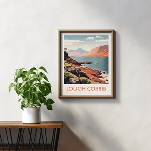 LOUGH CORRIB, Printable Travel Poster, Ireland, Instant Digital ...