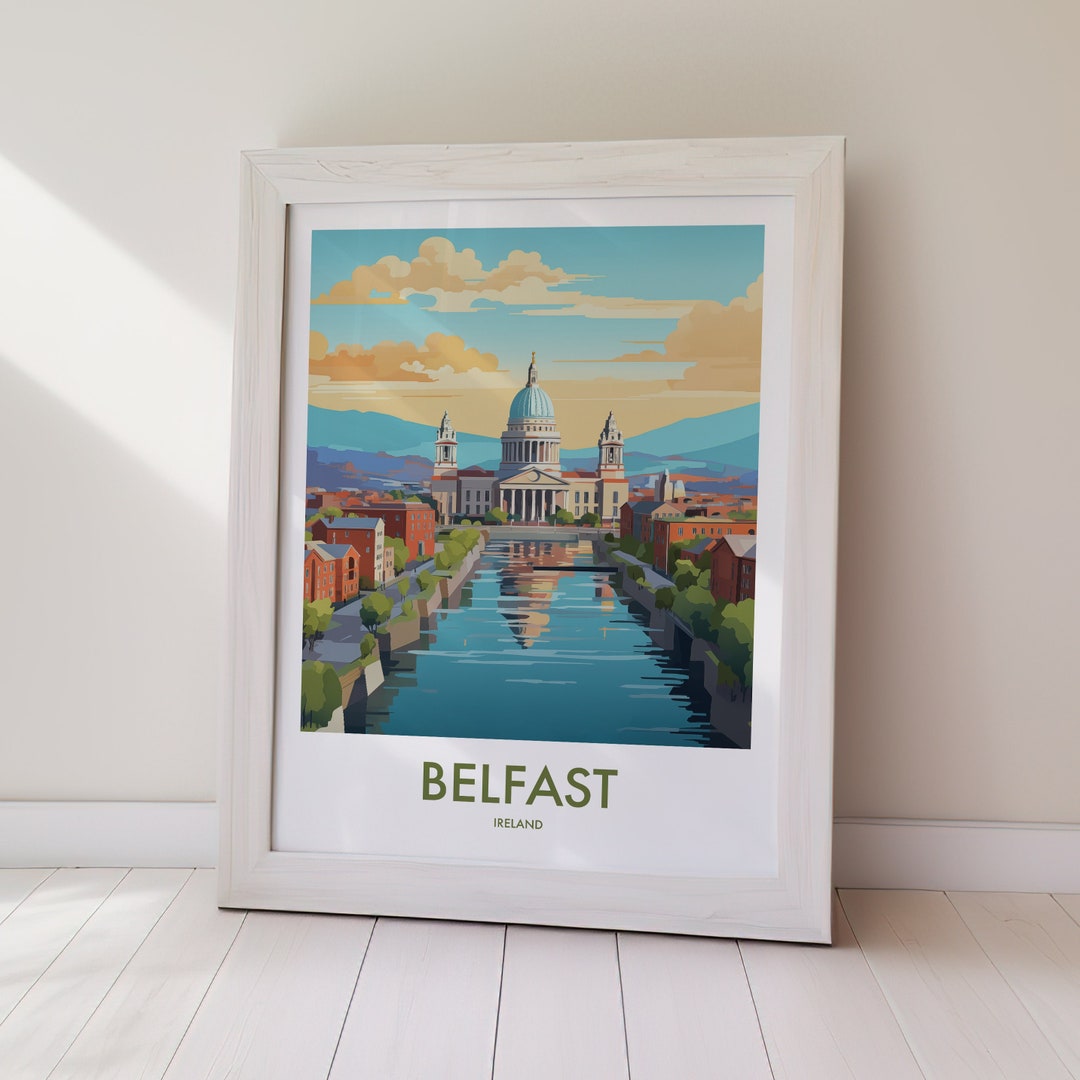 BELFAST Printable Poster, Ireland, Digital Art, Print, Instant Download ...