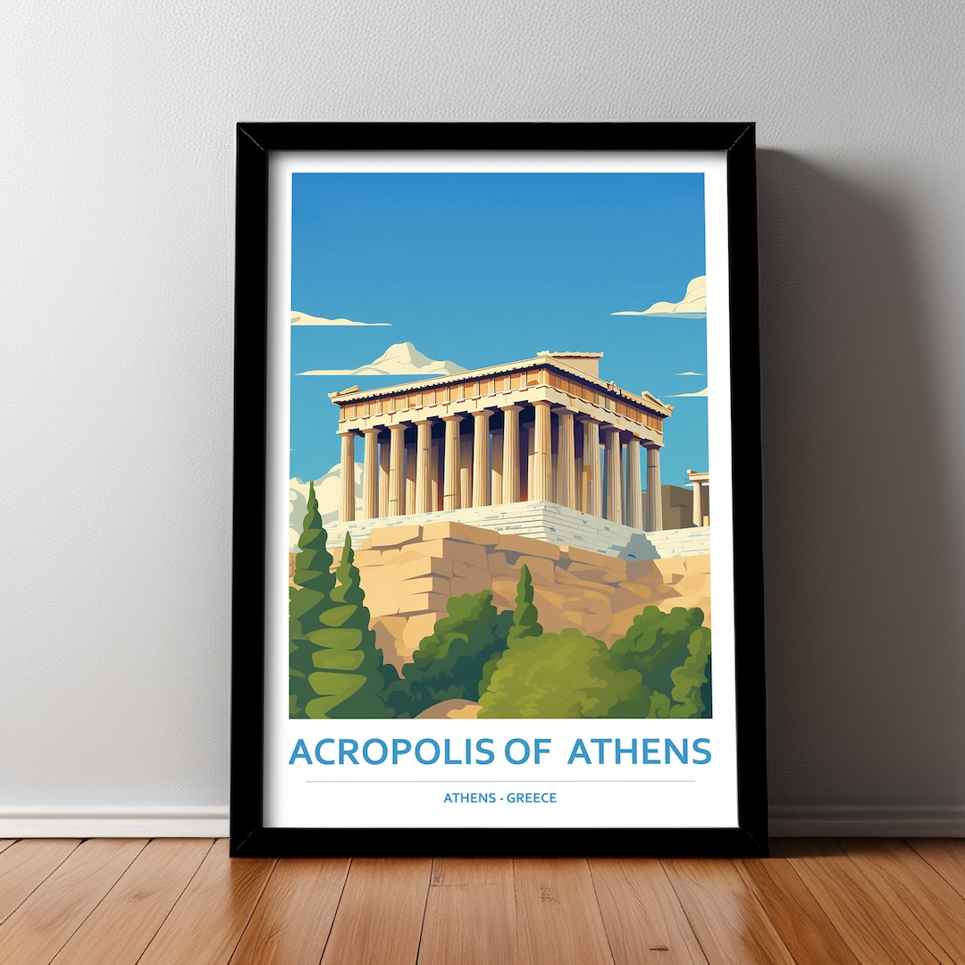 ACROPOLIS of Athens Poster, Travel Art, Poster Print, Digital Art ...
