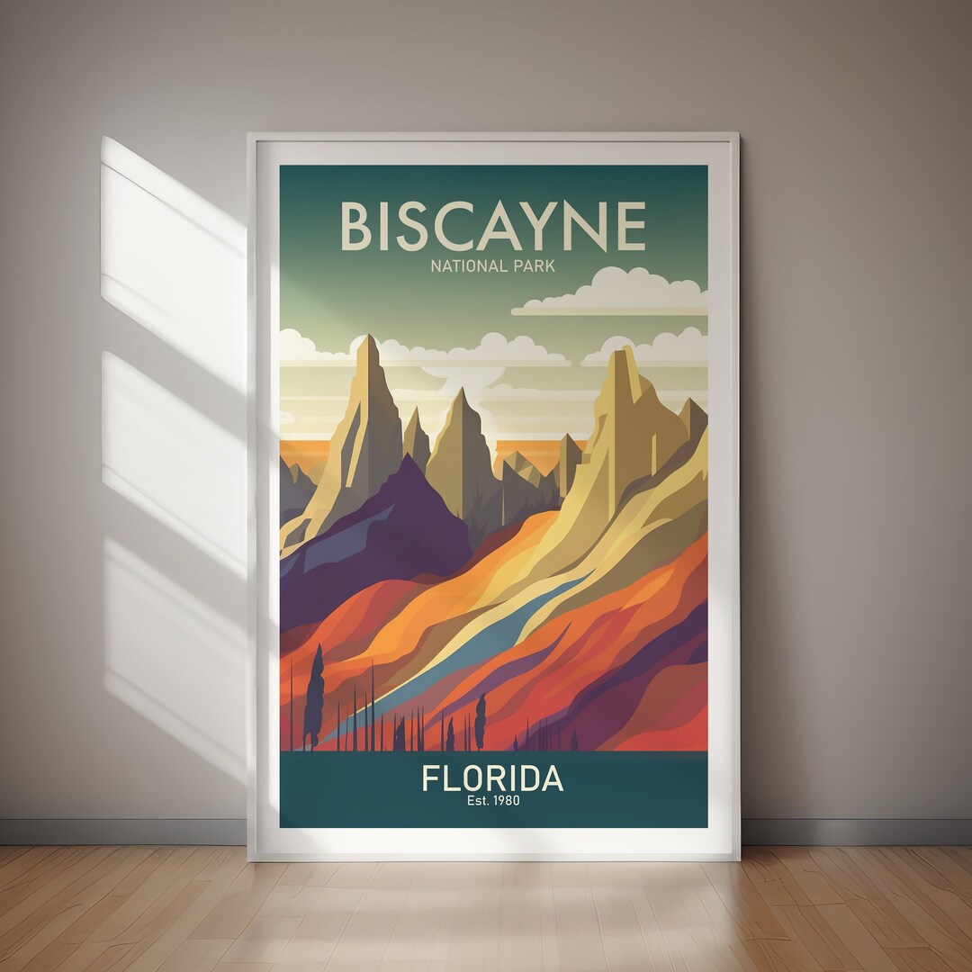 Printable BISCAYNE National Park Poster, Digital Download, Holiday ...
