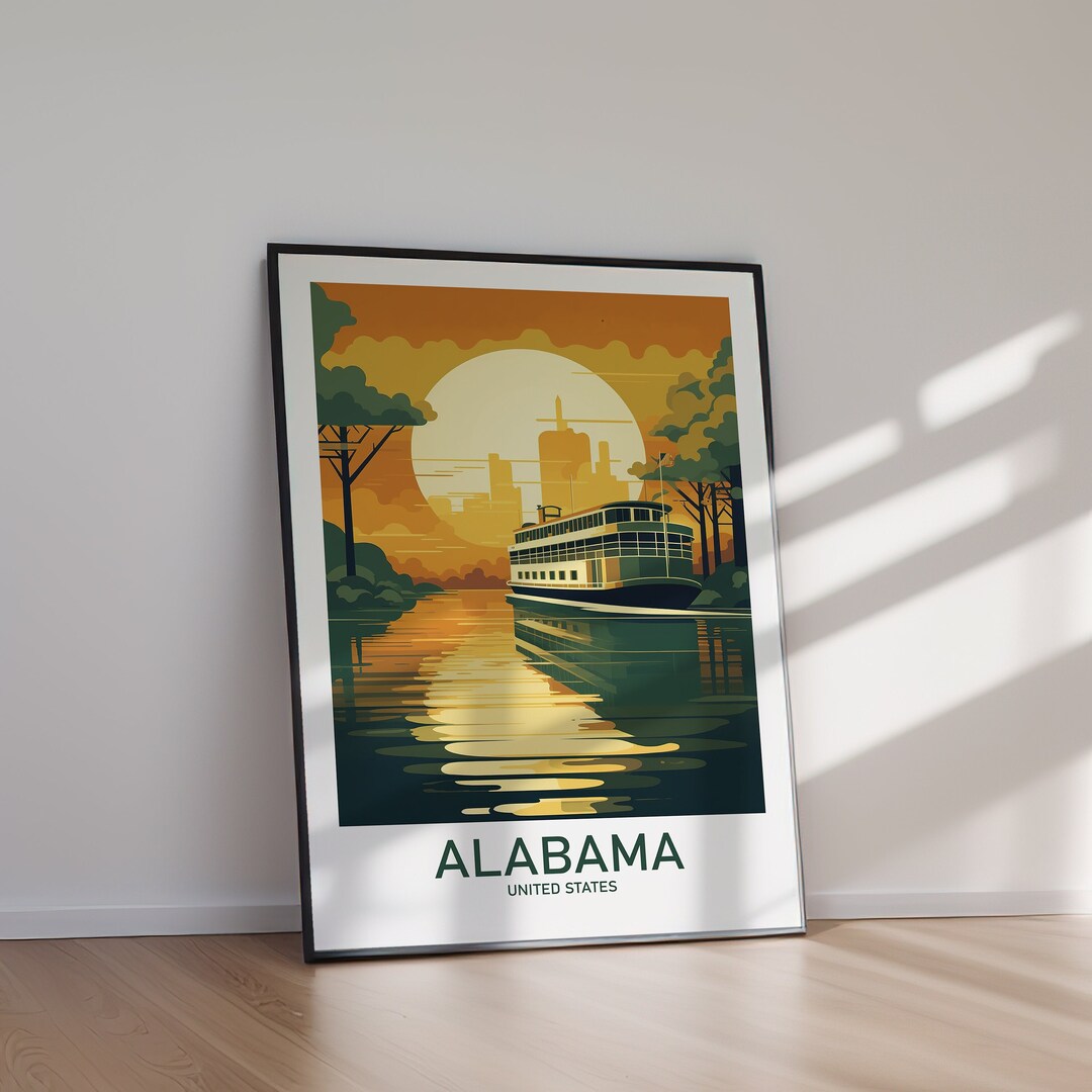 ALABAMA PRINTABLE Poster, Travel Art, Digital Art, Wall Art, Instant ...