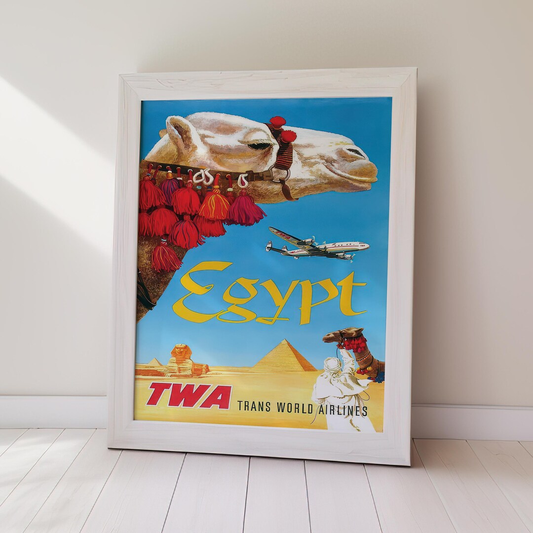 Egypt TWA Retro Poster, Retro Art, Classic Print, Instant Download ...