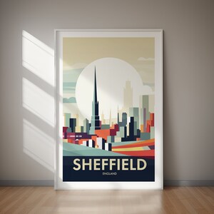 SHEFFIELD Travel Poster, DIGITAL DOWNLOAD Gift for Travelers, Printable ...