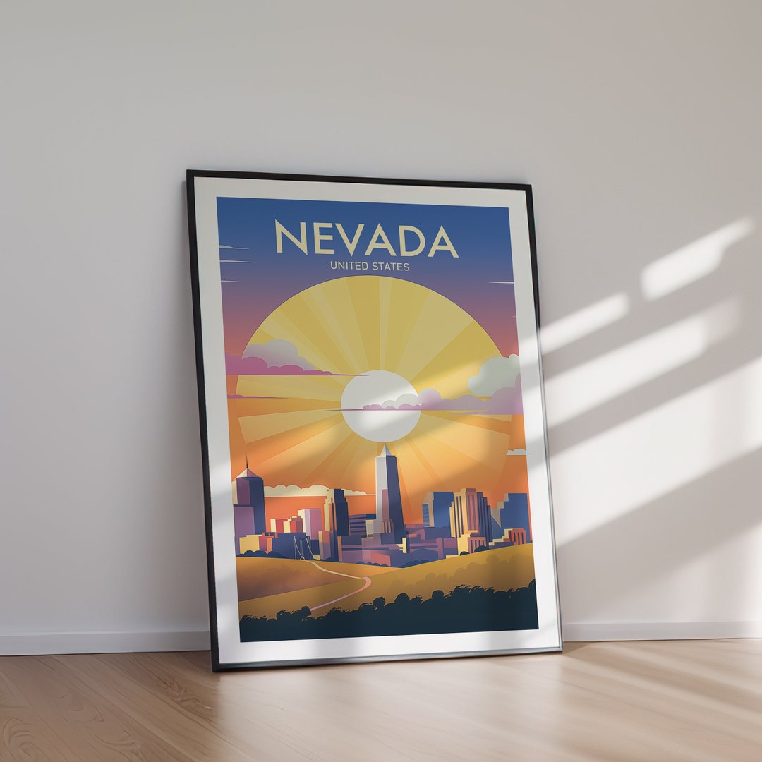 NEVADA Poster, Downloadable & Printable Travel Poster, Travel Art ...