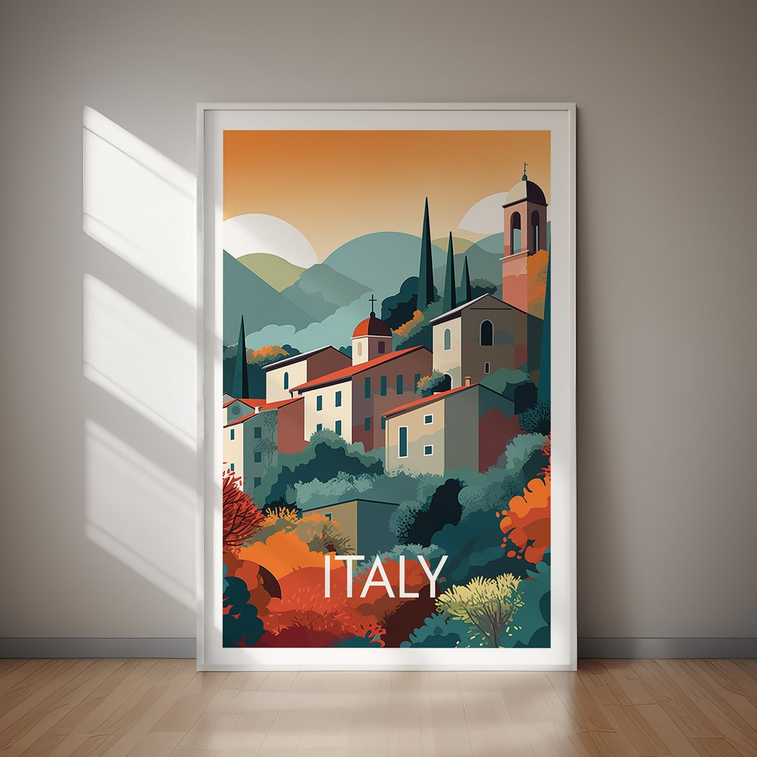 ITALY Poster, Printable, Wall Art, Poster Print, Travel, Hiking, Print ...