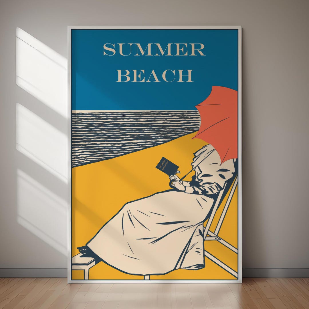 SUMMER BEACH Printable Poster, A Classic Poster Print, Easy Download ...