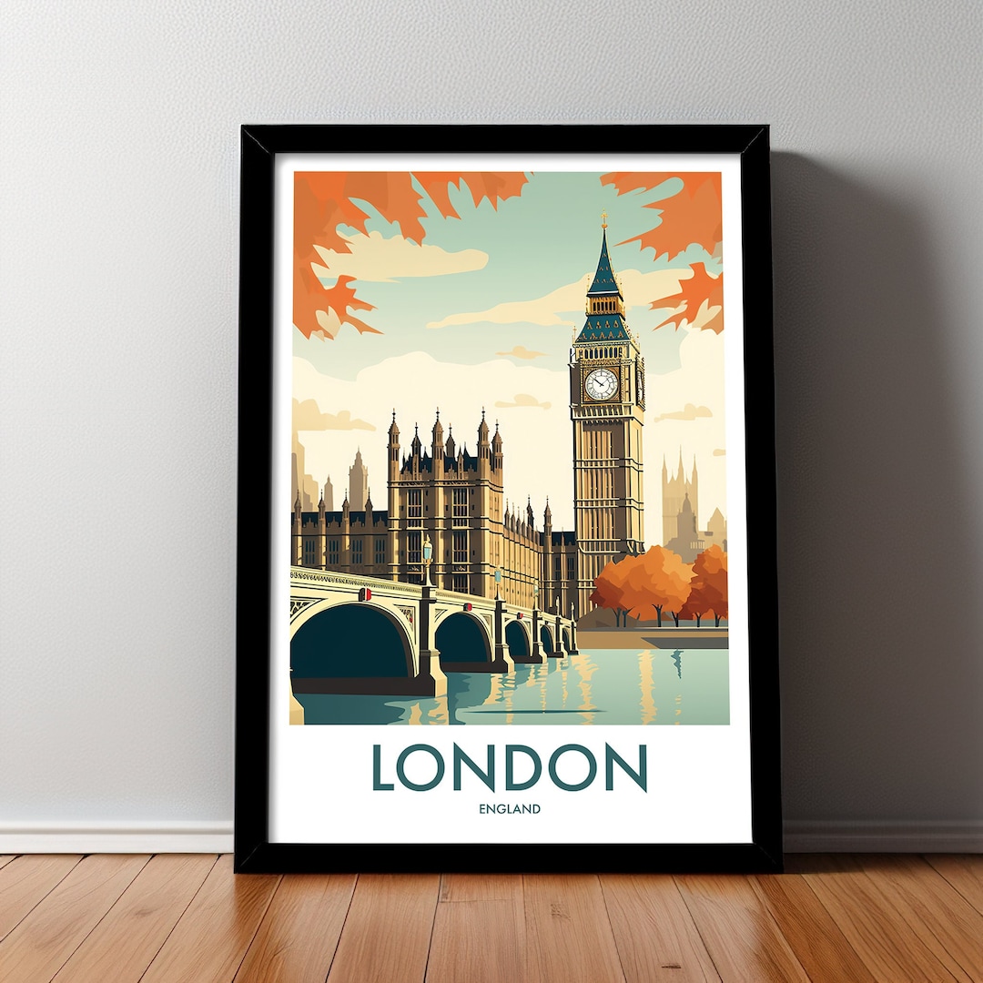 LONDON, PRINTABLE Travel Poster, England, Easy Downloads, Various Sizes ...