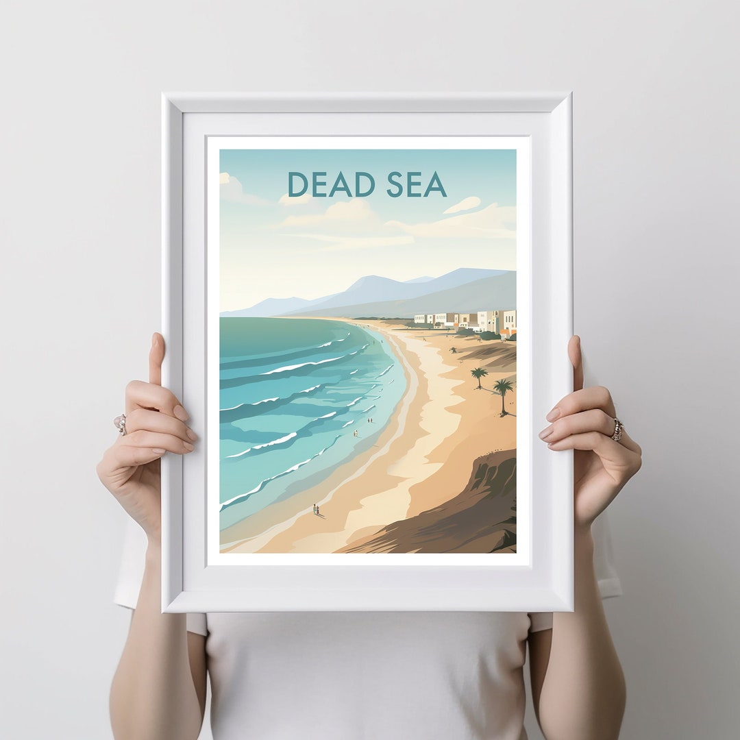 DEAD SEA Poster, Reisekunst, Posterdruck, Wohnkultur, Geschenk, Poster ...
