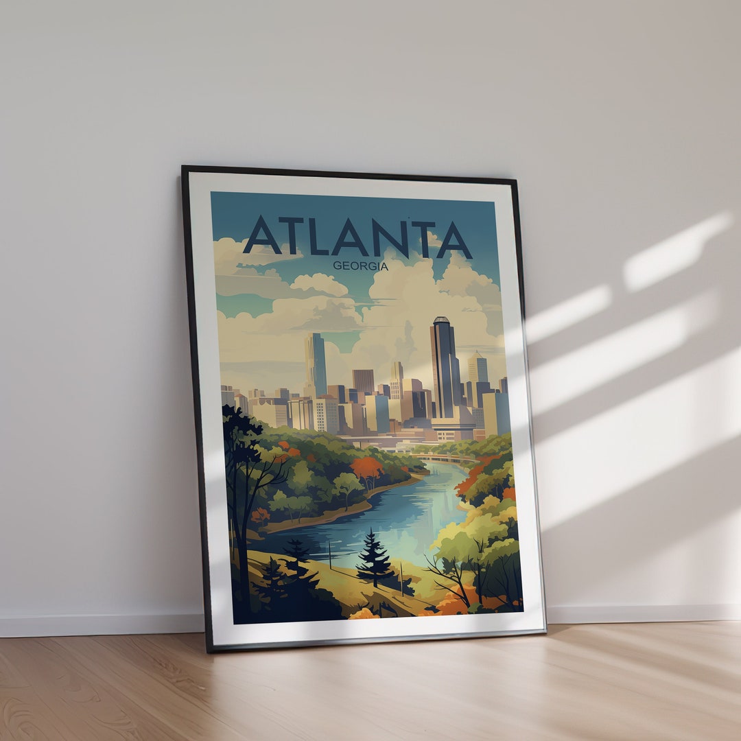 Atlanta Printable Poster, DIGITAL DOWNLOAD, Printable Wall Art, Travel ...