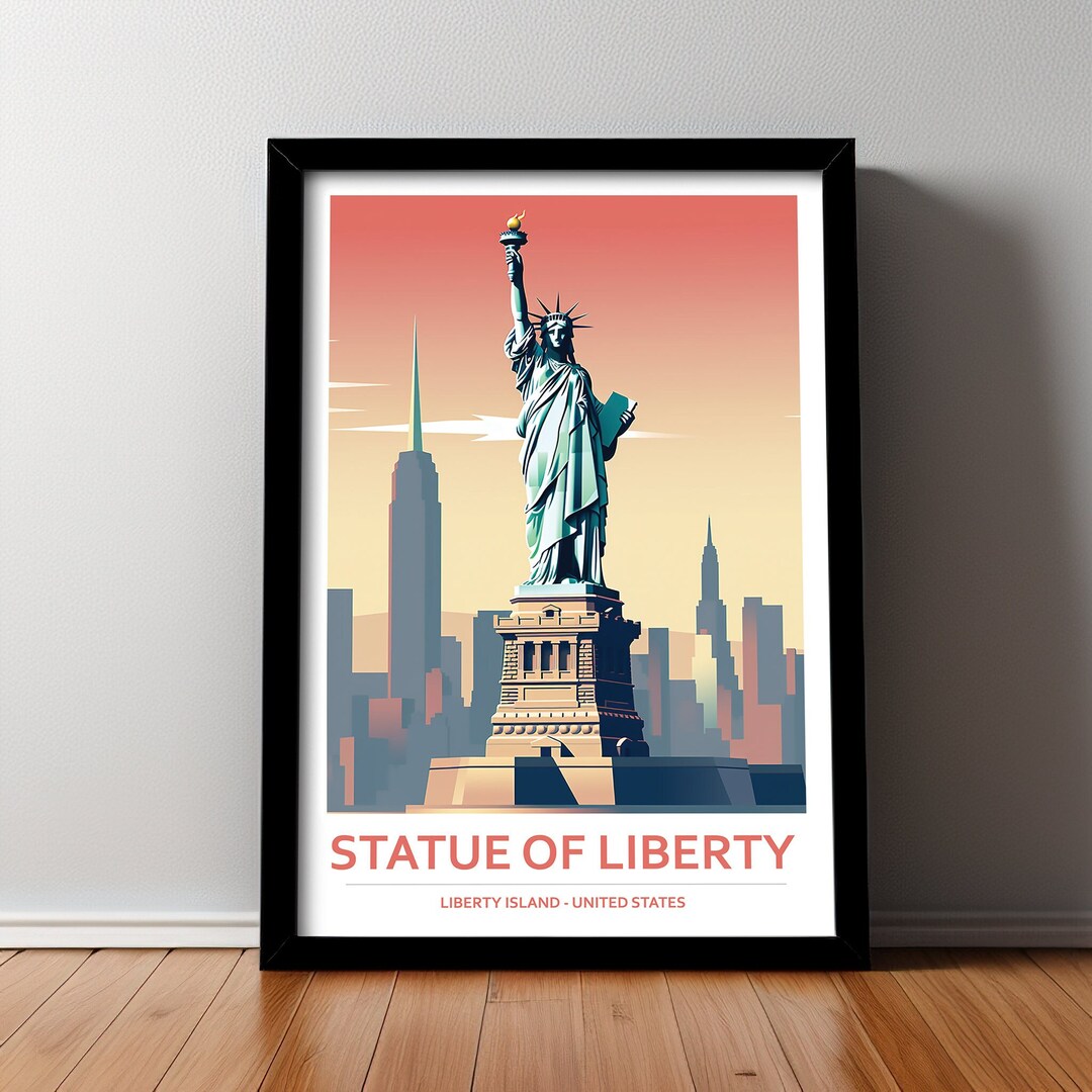 Statue of Liberty PRINTABLE Poster, Travel Art, Poster Print, Digital ...