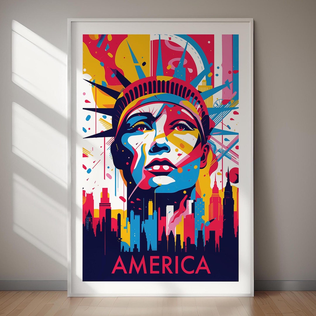 America Poster, DIGITAL DOWNLOAD, Printable Art, Large Wall Art, Travel ...