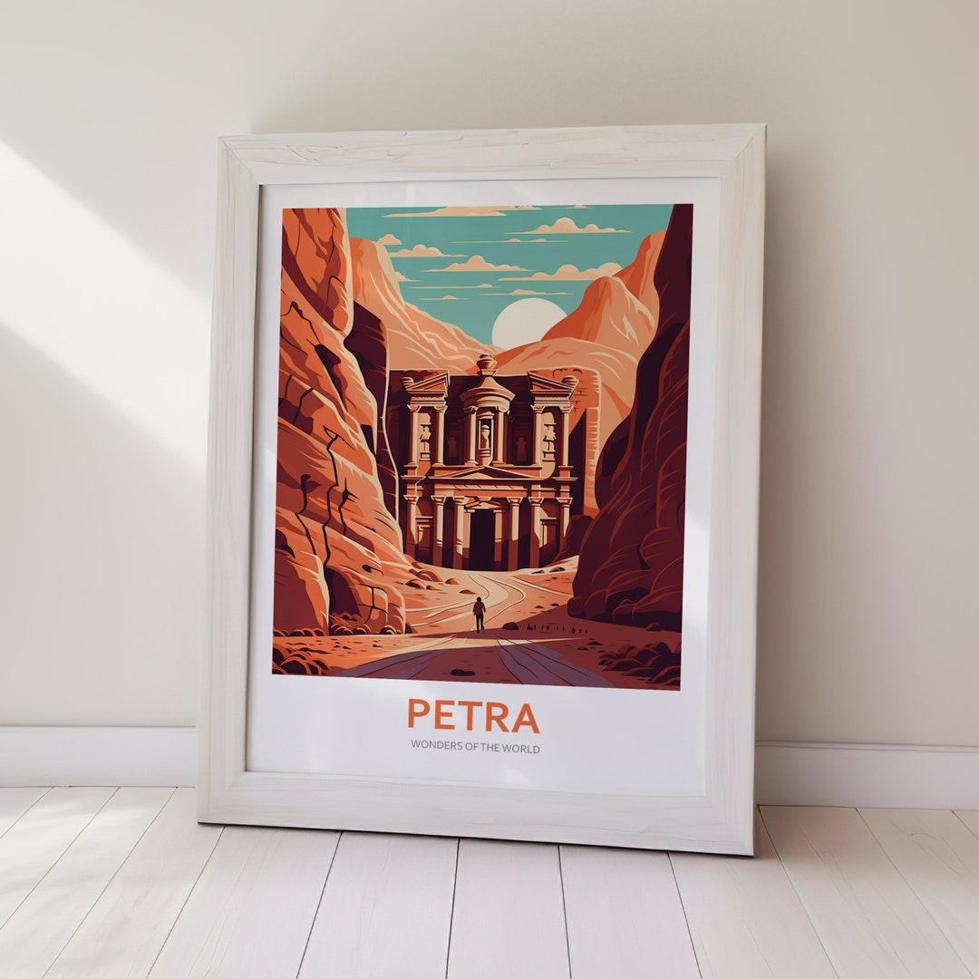 Petra Jordan Travel Poster Wall Art Digital Download Printable Ancient ...