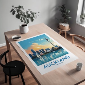 Auckland, PRINTABLE, Travel Poster, New Zealand, Wall Art, Home Decor ...