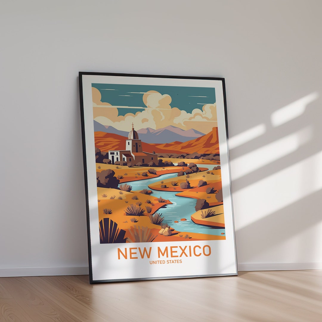 NEW MEXICO Printable Poster, United States, Digital Art, Wall Art, Home ...