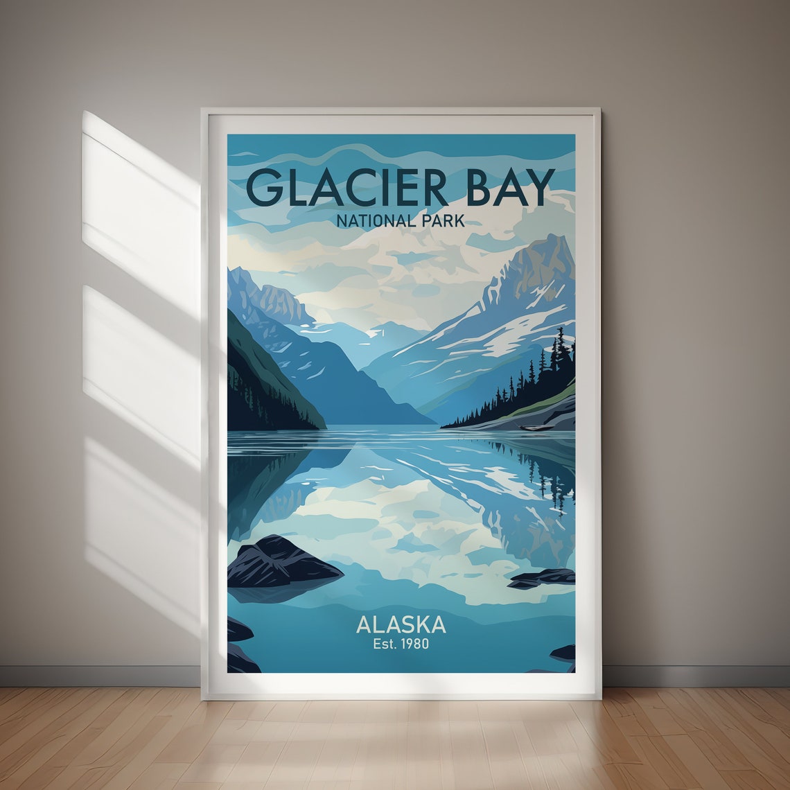 Glacier Bay NATIONAL PARK Printable Travel Poster Wall Art DIGITAL ...