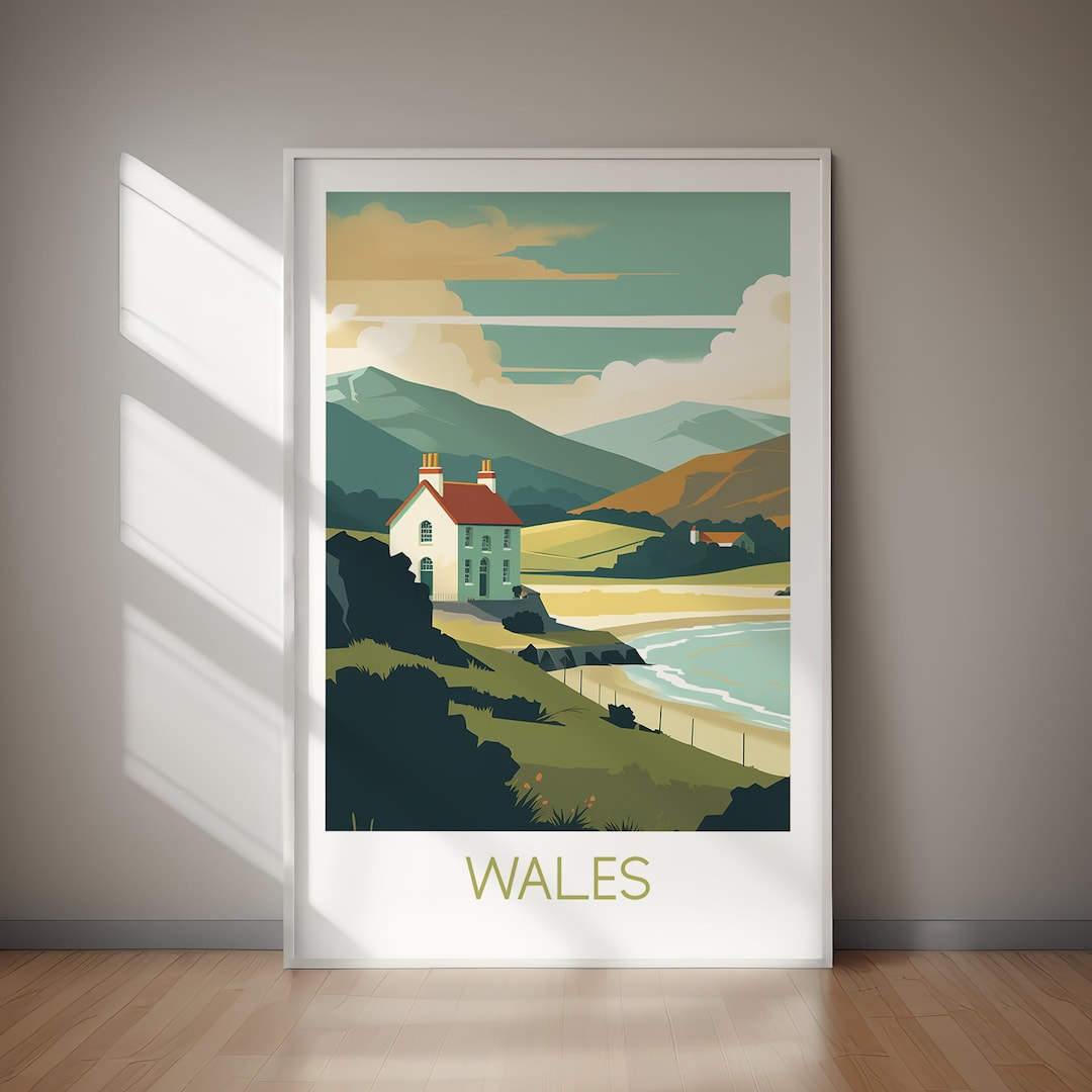 WALES, Printable Travel Poster, Instant Poster Print, Gift, Wall Art ...