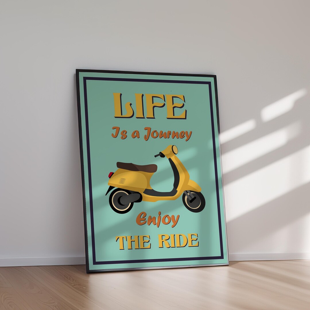 Life is A Journey, Enjoy the Ride Vintage Art, Instant Image Downloads ...