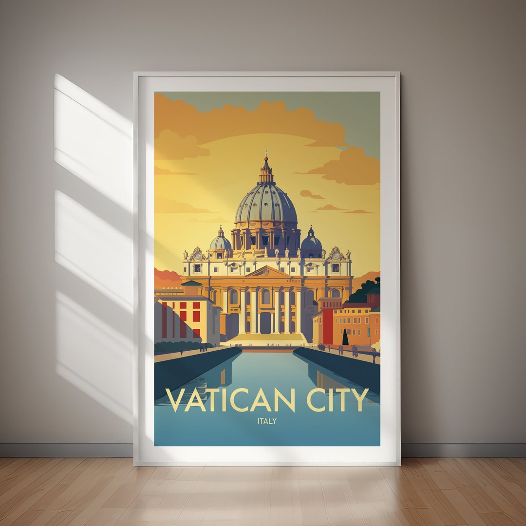 VATICAN CITY Printable Travel Poster, Rome, Instant Art, Various Sizes ...