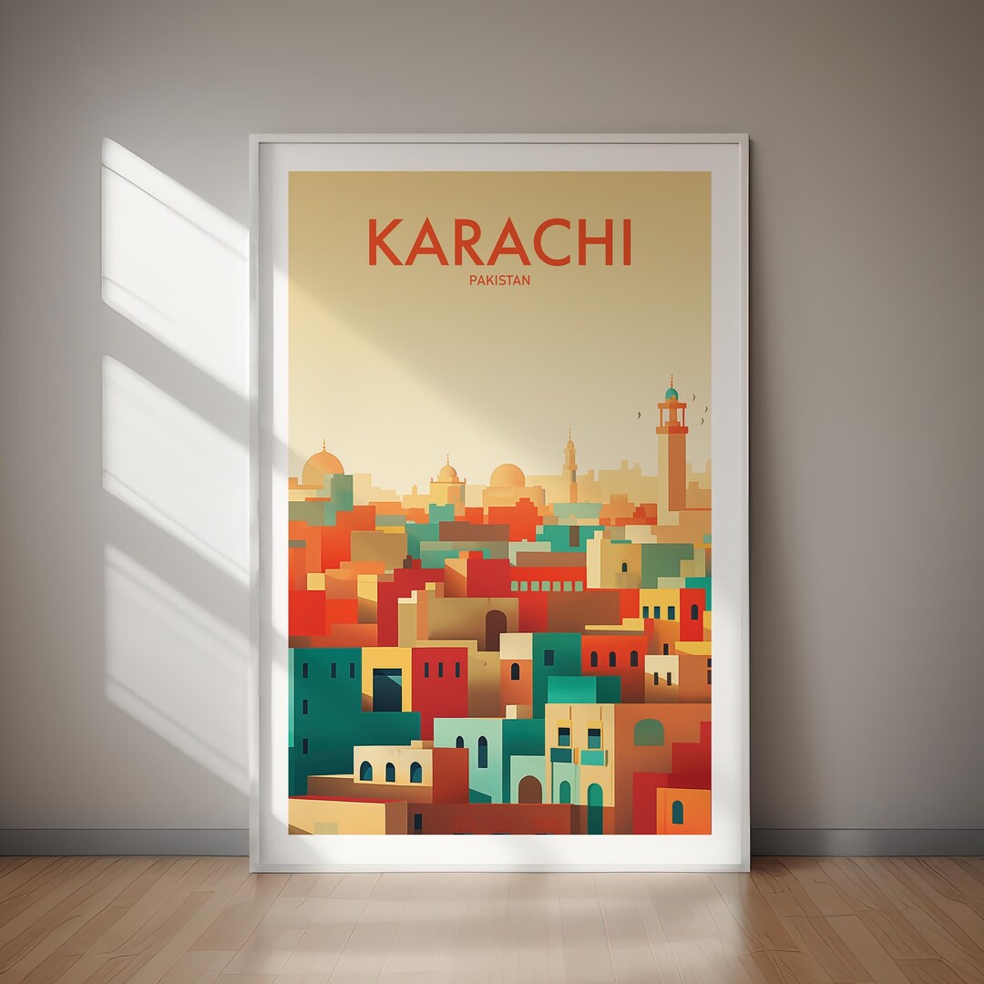 KARACHI Printable Poster, Pakistan Travel Art, Poster Print, Digital ...