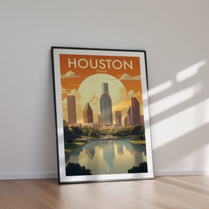 HOUSTON Printable Poster, Digital Download, Wall Art, Wanderlust, Gift ...