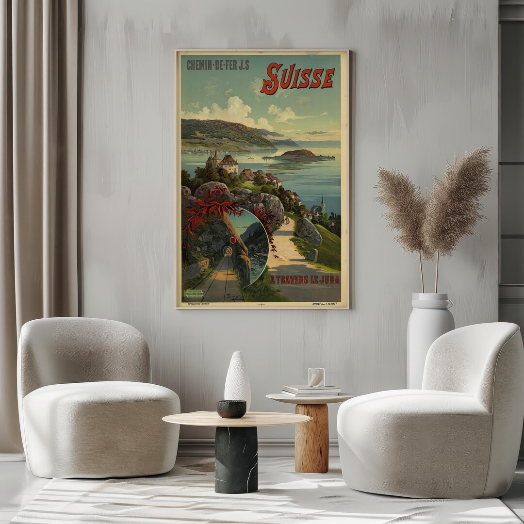 SWITZERLAND SUISSE Vintage Poster, Classic Wall Art, Easy Downloads ...