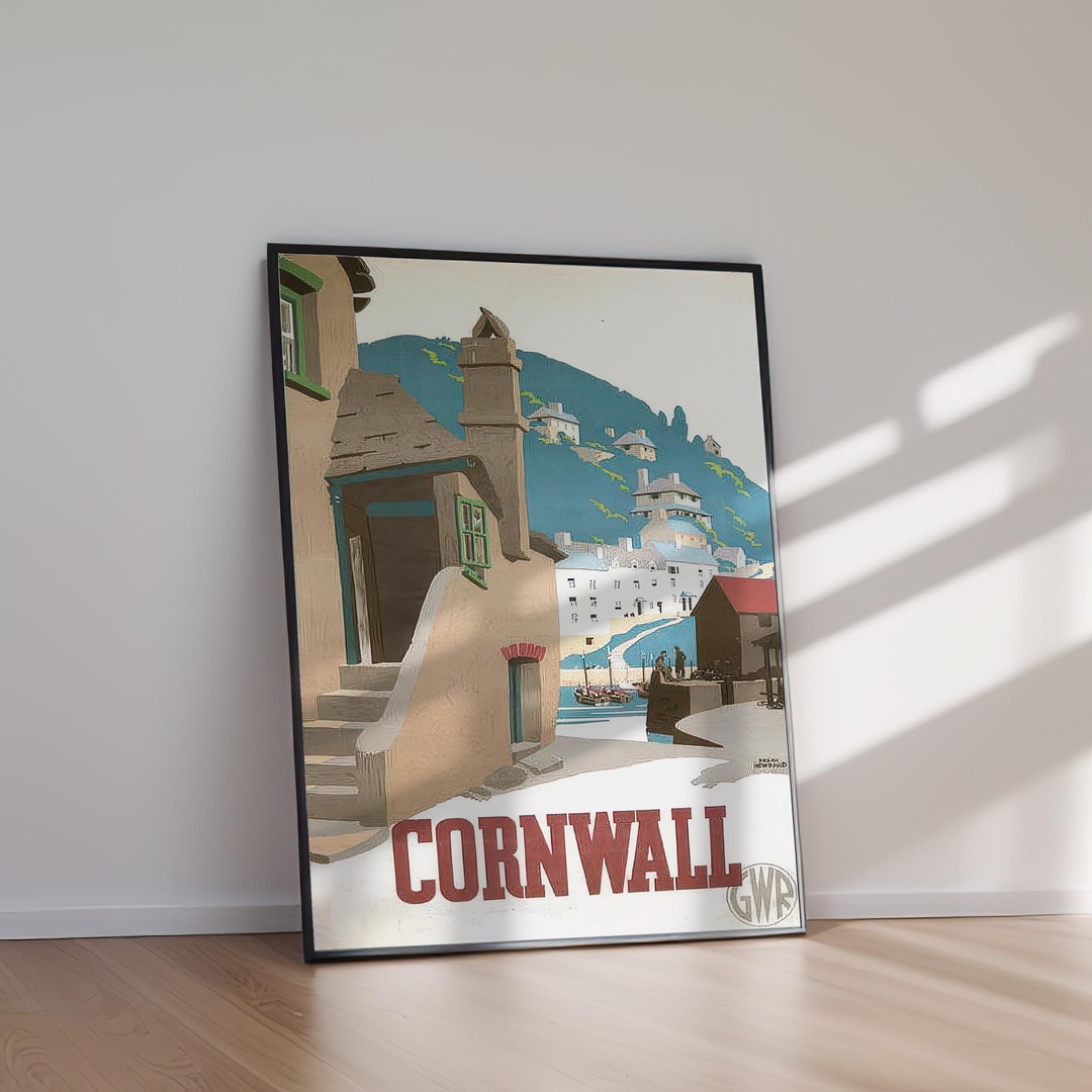 CORNWALL GWR Retro Poster, Classic Print, Instant Download, Home Decor ...
