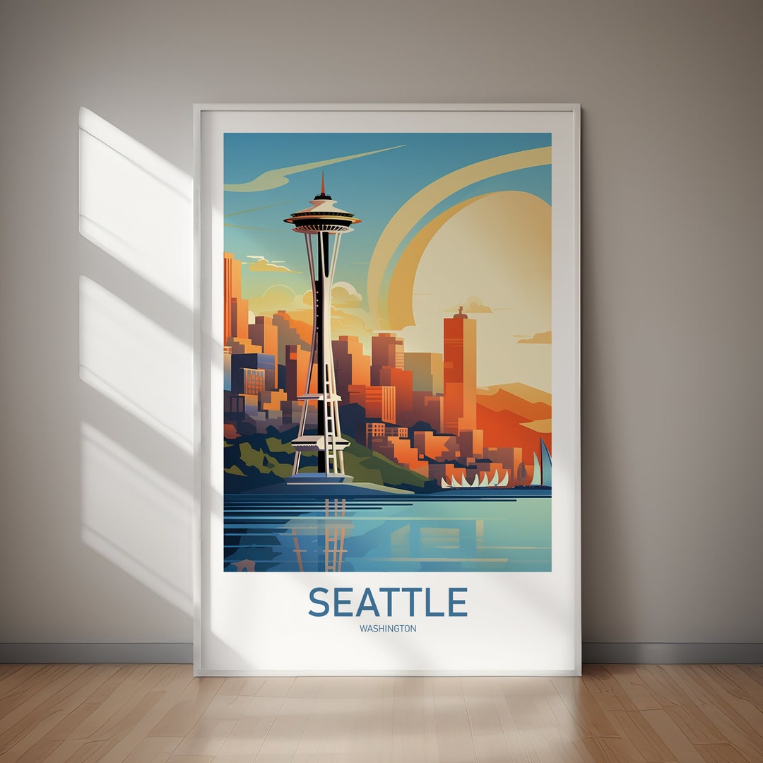 SEATTLE Printable Poster – Instant Digital Download, Iconic Pacific ...