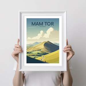 MAM TOR Printable Poster, Peak District, UK, Travel Print, Art Print ...