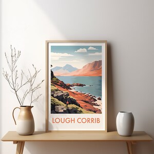 LOUGH CORRIB, Printable Travel Poster, Ireland, Instant Digital ...