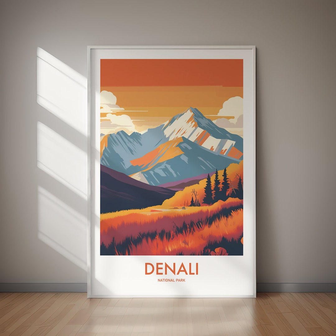 Printable DENALI National Park Poster, Perfect Gift for Travel Poster ...