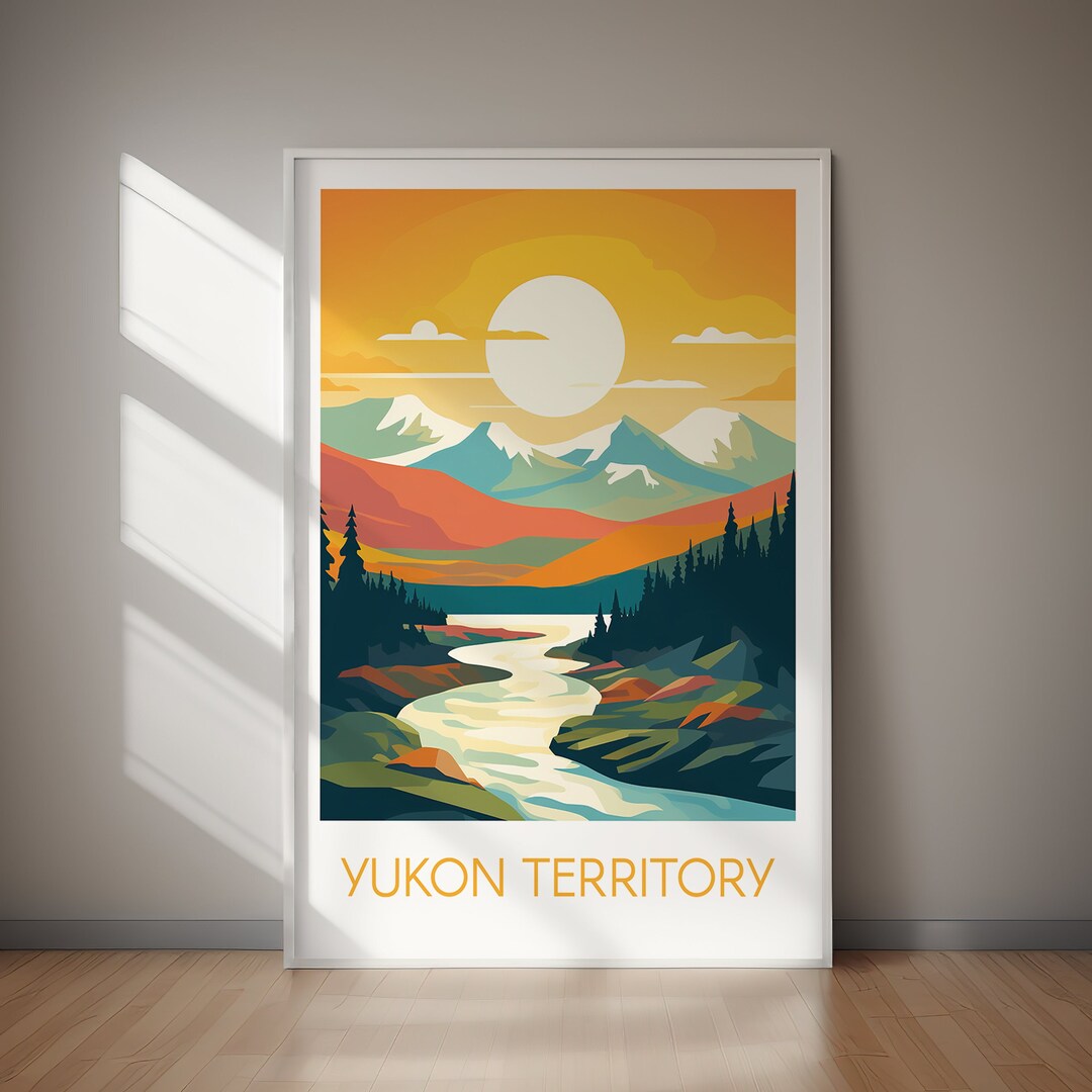 YUKON TERRITORY Printable Travel Poster - Alberta, Minimal Style Poster ...