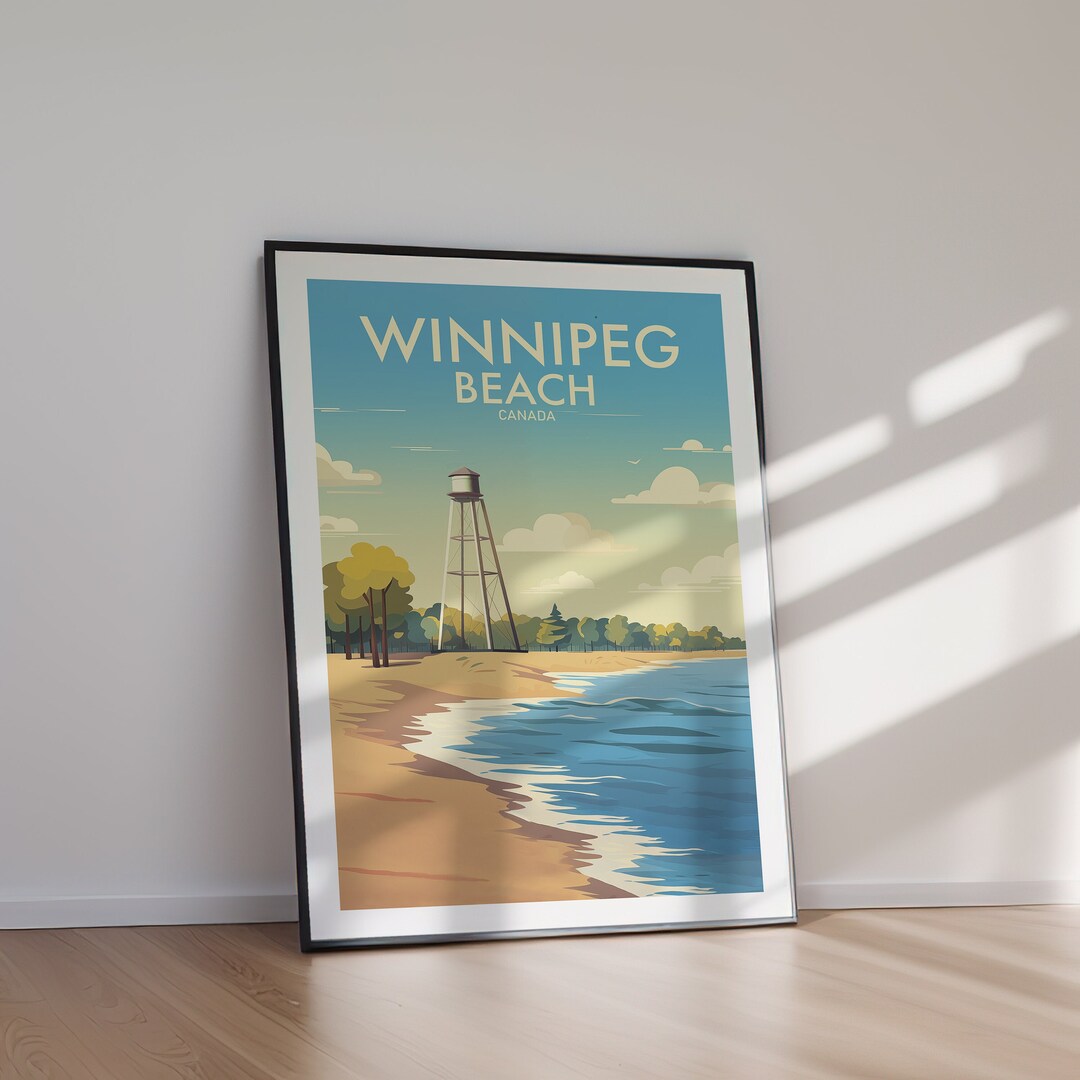 WINNIPEG BEACH Printable Travel Poster, Canada Poster Print Travel ...