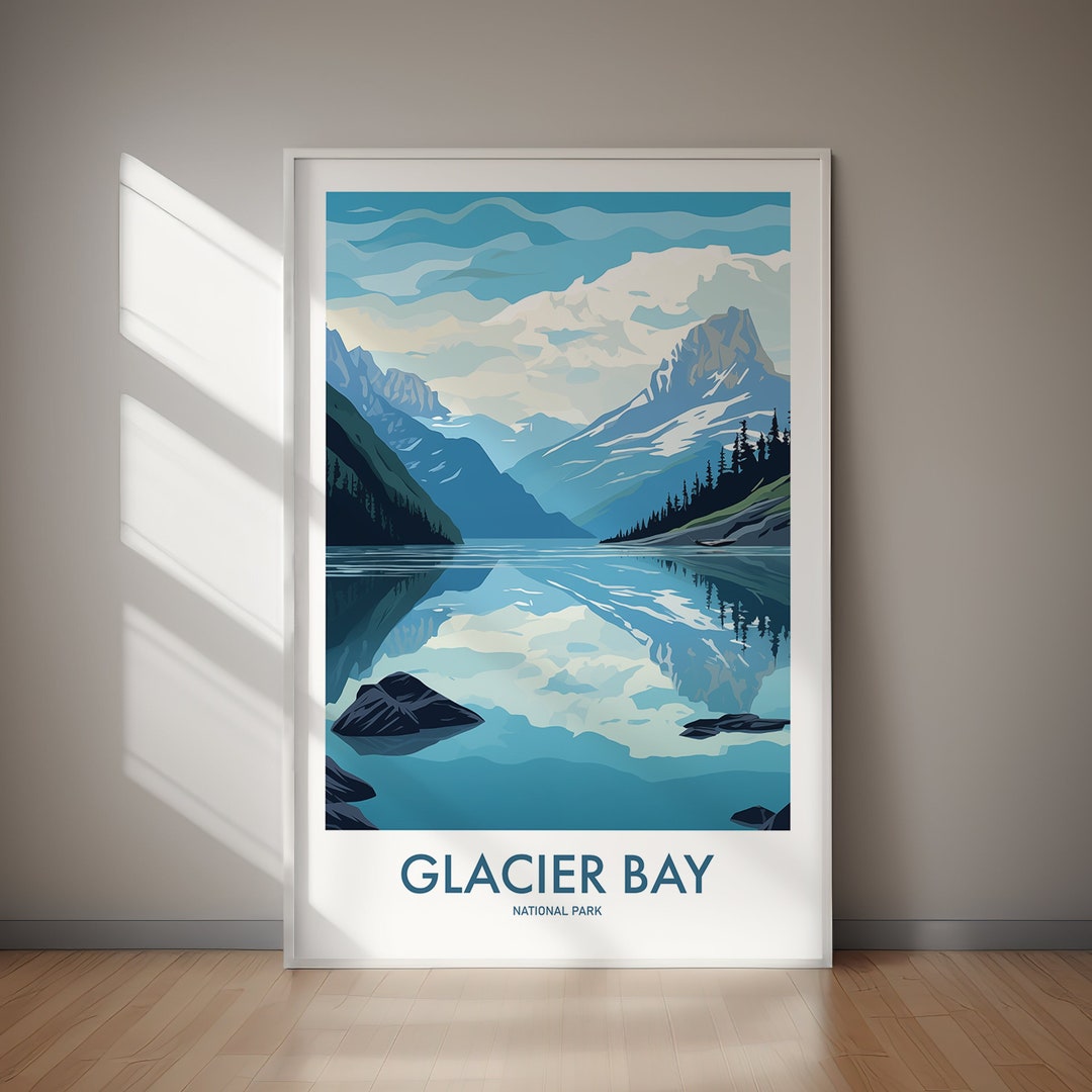 GLACIER BAY National Park Printable Poster, USA Gift, Holiday, Hiking ...