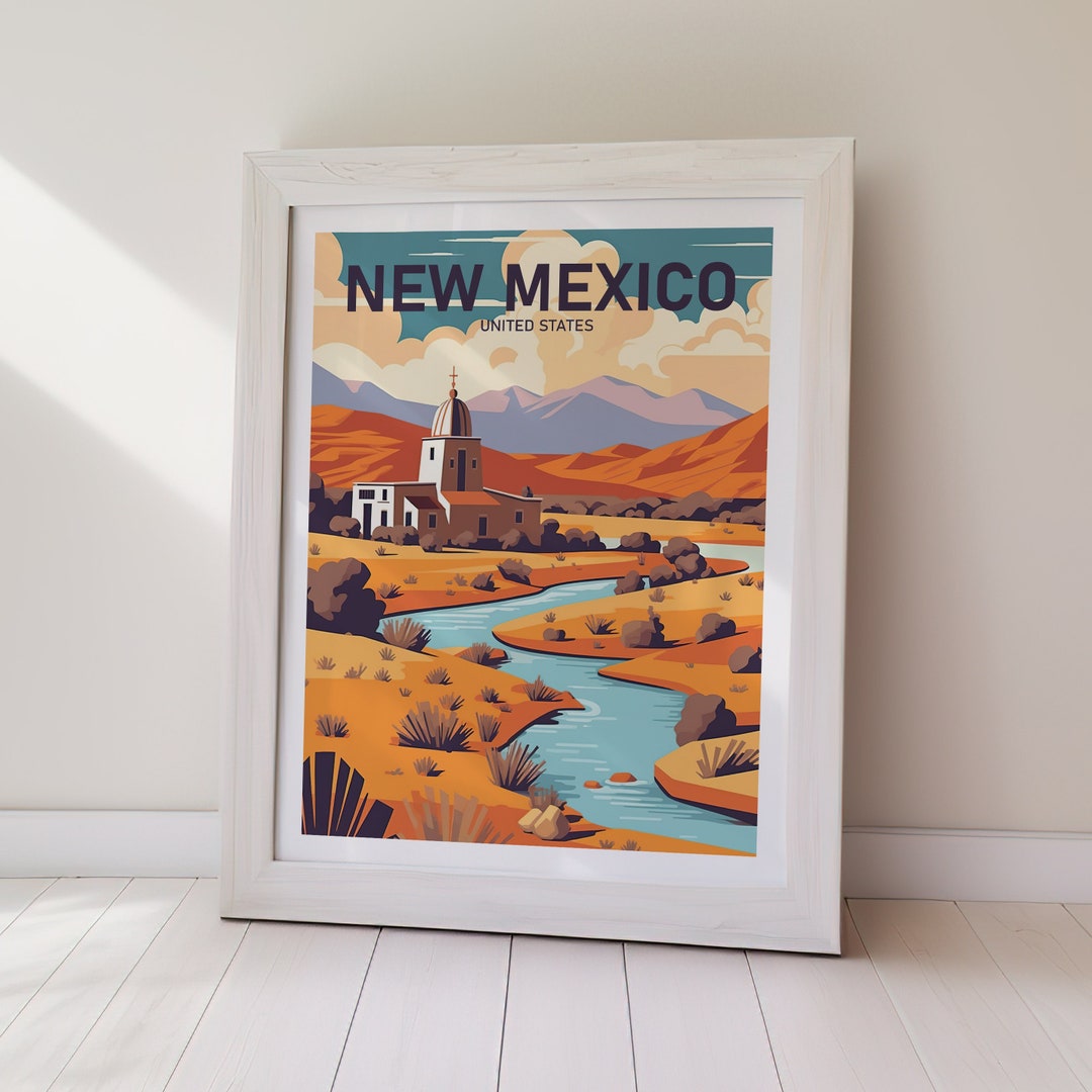 New Mexico PRINTABLE Poster, Travel Print, Digital Art, Instant ...