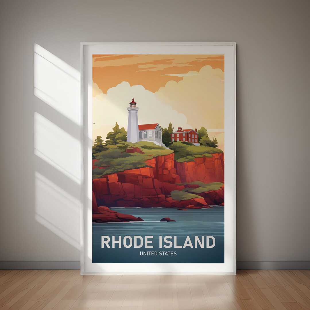 Rhode Island Printable Poster, Travel Poster, Printable, Poster Print ...