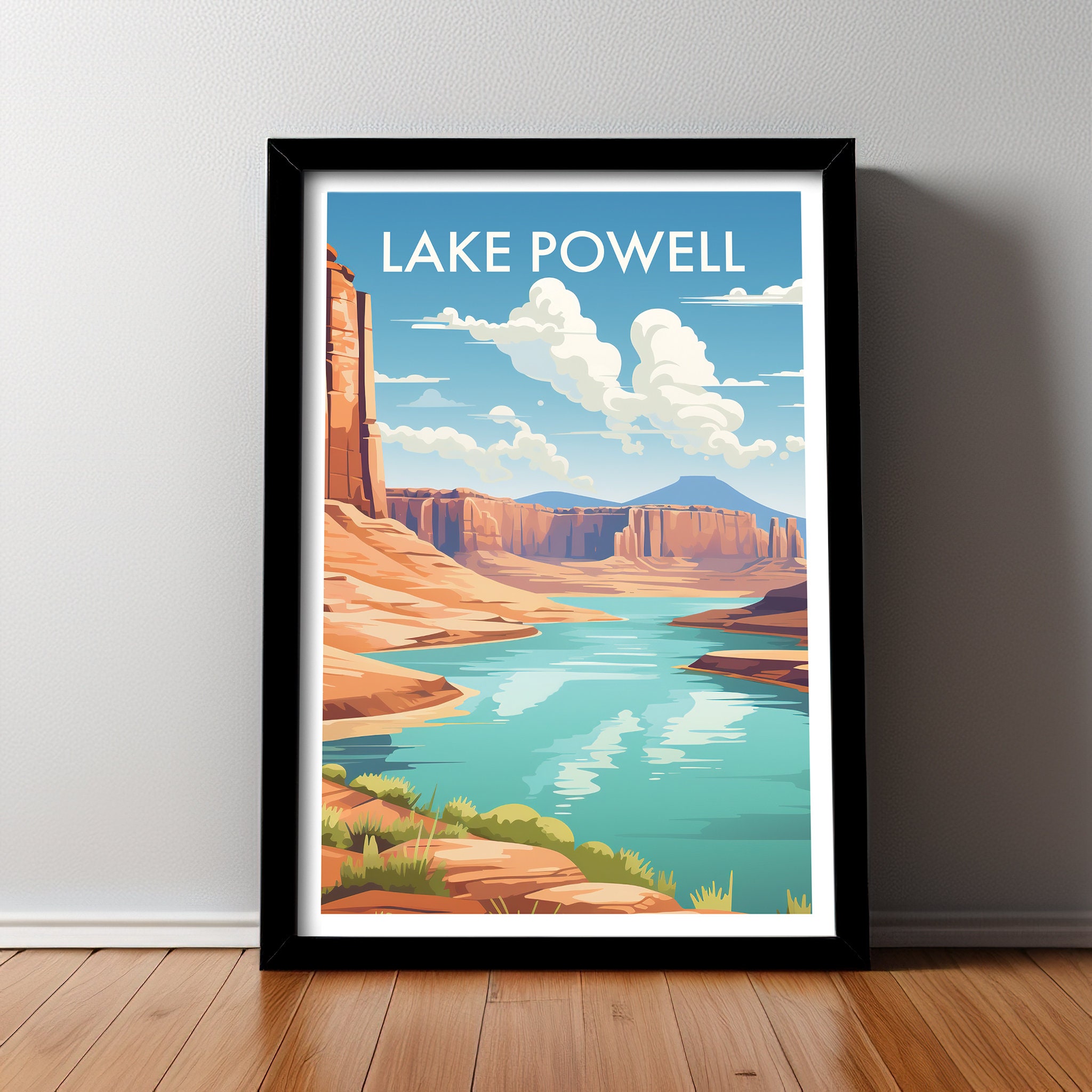 LAKE POWELL POSTER Printable Wall Art Arizona Utah Travel Digital ...