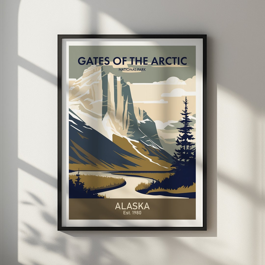 Gates of the Arctic National Park PRINTABLE Poster, Travel Art, Digital ...