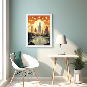 HOUSTON Printable Poster, Digital Download, Wall Art, Wanderlust, Gift ...