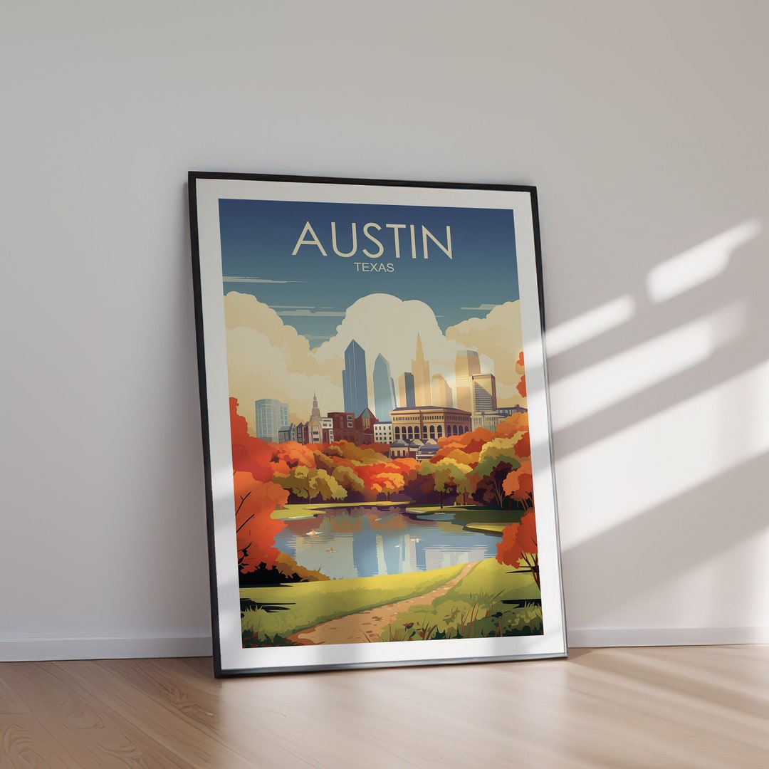 AUSTIN PRINTABLE Poster, Digital Download, Wall Art, Wanderlust, Art ...