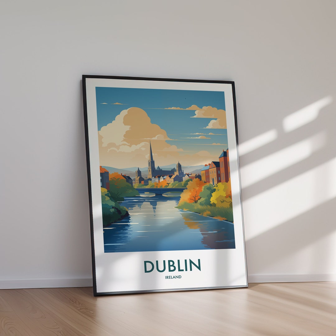 DUBLIN Printable Poster, Ireland, Digital Art, Print, Instant Download ...