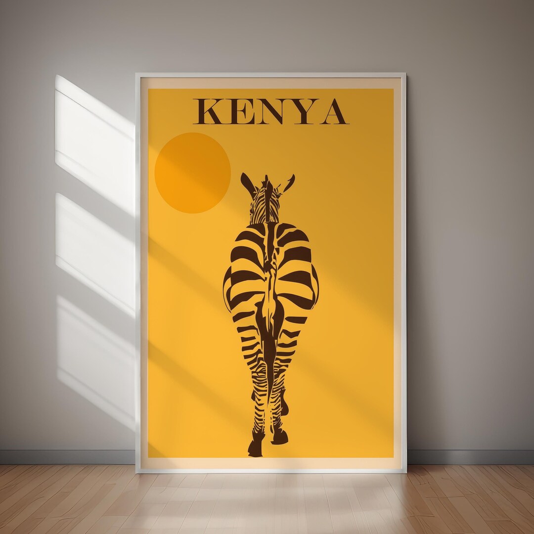 KENYA Vintage Poster, Digital Download, Home Decor, Wall Art, Holiday ...